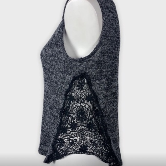 Poof! | Tops | Poof Sweater Tank Crochet Sides | Poshmark